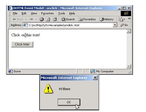 HTML Event Model