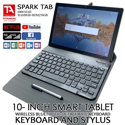 Free Wireless Keyboard Tablets Inch G RAM GB ROM GB Dual Camera Bluetooth WiFi Android