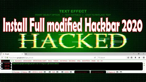 How To Install Full Modified Hackbar Working Method 2020 Youtube