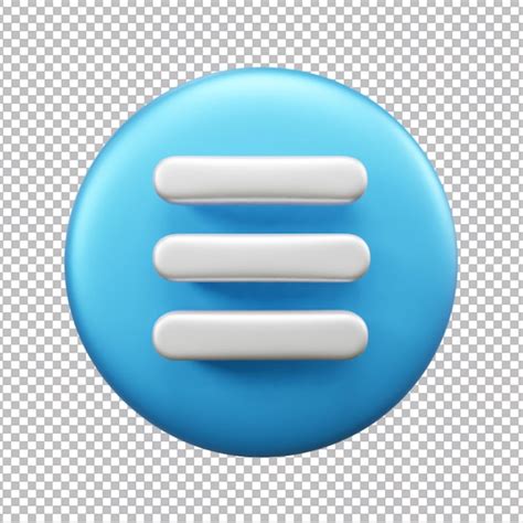 Premium Psd 3d Menu Ui Icon Isolated