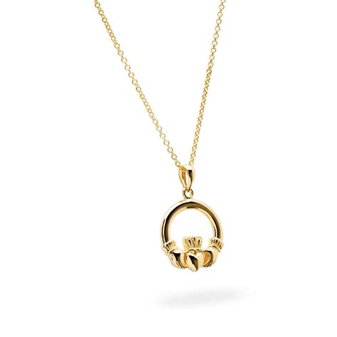 Gold Vermeil Irish Claddagh Necklace