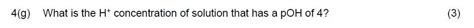 Solved G What Is The H Concentration Of Solution That Chegg Com