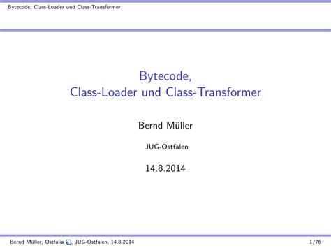 bytecode class loader und class transformer