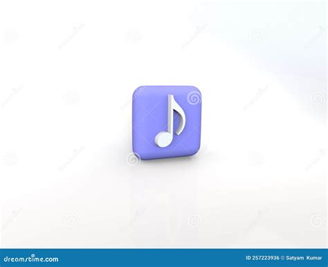 Eigth Note Symbol In 3d Render Illustration Image Stock Illustration Illustration Of Note