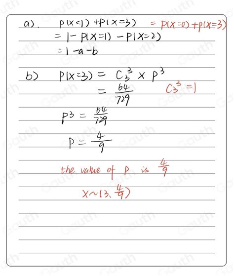 Solved Diagram Shows The Graph Of Binomial Distribution Xsim P Rajah Menunjukkan