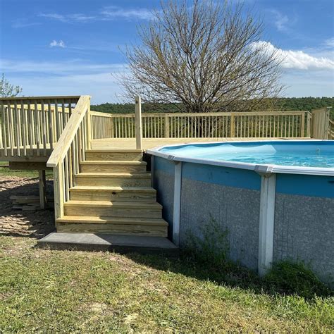 Plans For Above Ground Pool Deck 12x16 21 Round Pool 54 High Etsy