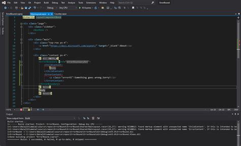[blazor] error boundary throw warnings · issue 7434 · dotnet razor