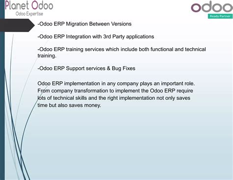 Odoo Erp Development Services By Planet Odoo PPT