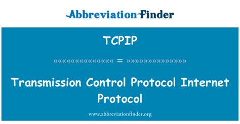 Tcpip Stands For Transmission Control Protocol Internet Protocol