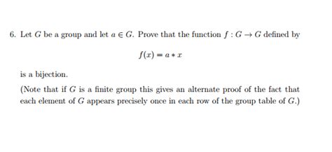 solved 6 let g be a group and let a g prove that the