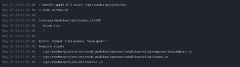 Cannot Find Module Node Path Render