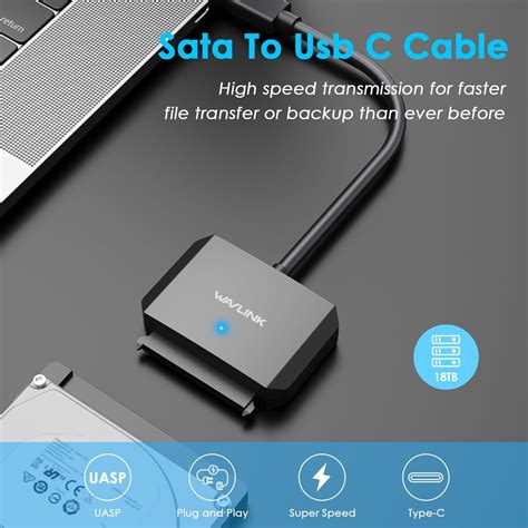Trahoo Sata To Usb C Adapter Cableusb To Sata Iii Hard Drive Converter