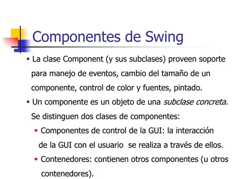 Ppt Java Gui La Librería Swing Javasundocsbookstutorialuiswing