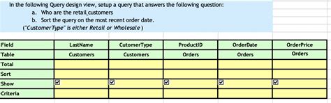 Solved I Need Help In Access Queries But Fill In Exel Chegg Com
