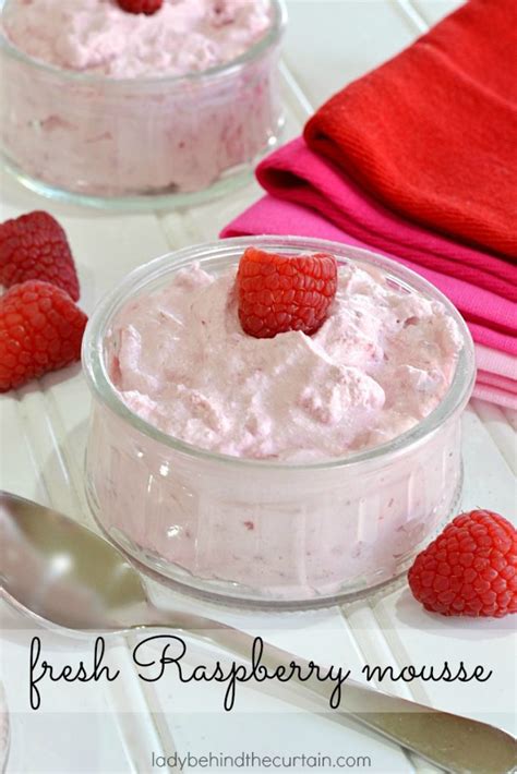Fresh Raspberry Mousse Light Dessert Easy Dessert Recipe