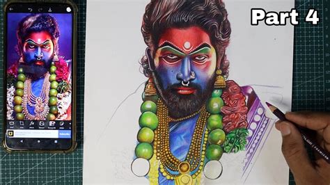 Pushpa Raj Drawing🔥 Allu Arjun Colour Pencils Part 4 Youtube