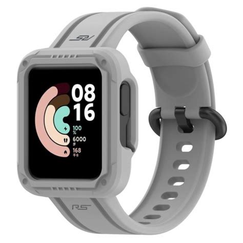 For Xiaomi Redmi Watch Lite Silicone Solid Color Watch Band Grey Alexnld Com