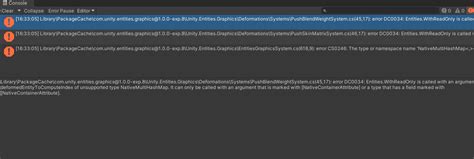 Starting A Dots Project Has Errors In Unity Collections Unity Engine Unity Discussions