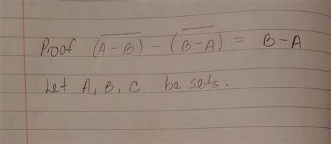 Solved Proof A B A B A Let A B C Be Sets Chegg Com