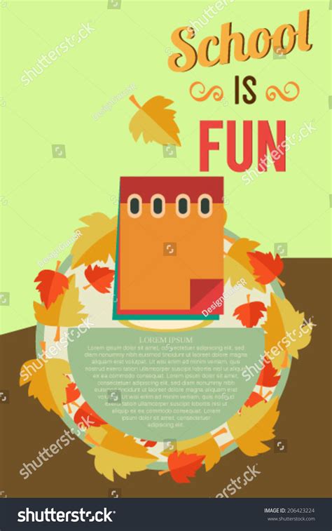 Vector Illustration Back School Notes Stock Vector Royalty Free