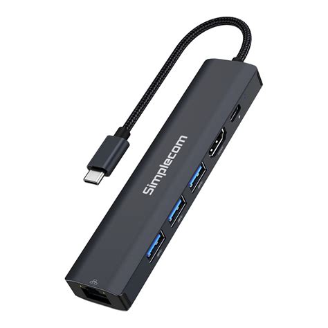 Simplecom Chn560 Usb C Superspeed 6 In 1 Multiport Adapter Docking Station