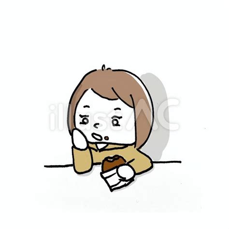 食べてる人イラスト No 1900537｜無料イラスト・フリー素材なら「イラストac」