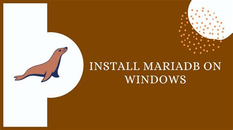 Install Mariadb Database On Windows In 2020 Youtube