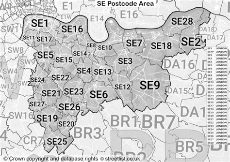 Se Postcode Area South Eastern London Postal Area Guide