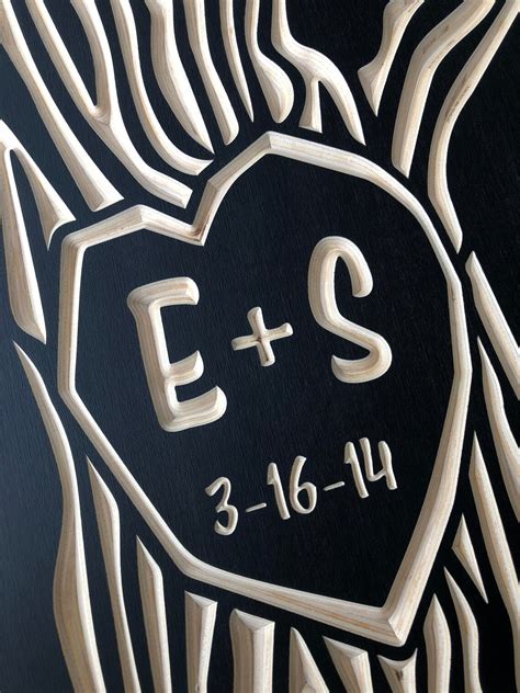 Initials Carved In Tree Personalized Anniversary And Wedding Etsy
