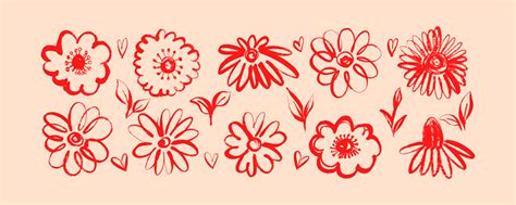 잎과 가지가 있는 꽃 머리 모던한 그런지 실루엣과 부피가 큰 잉크 허브 크림 배경에 고립 된 손으로 그린 식물 0명에 대한 스톡