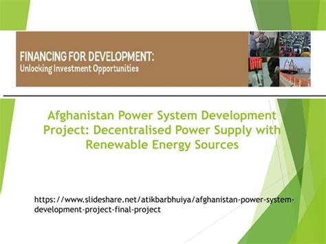 Afghanistan Power System Development Project Final Project Under
