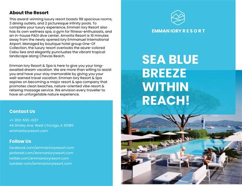 Free Hotel Brochure Templates Editable And Printable
