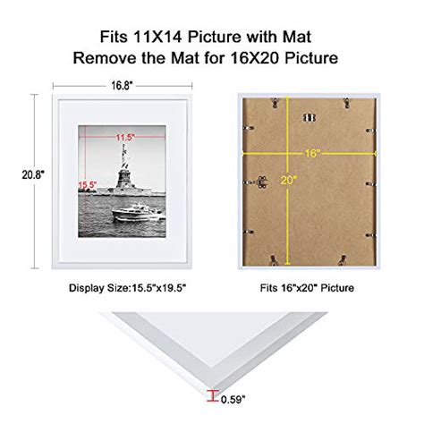 Getuscart Enjoybasics 16x20 Picture Frame White Poster Frame Display