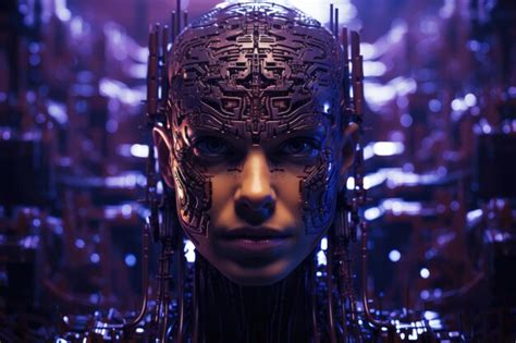 Premium Ai Image Chatgpt Supercomputer And Artificial Intelligence In The Face Of A Man