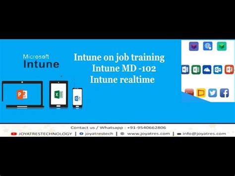 Intune On Job Training Intune Full Course Md 102 Exam Guide Intune Online Training