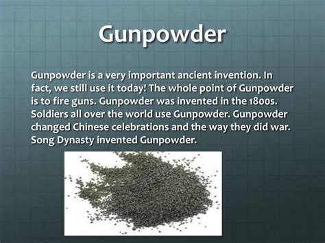Ancient Chinese Inventions Gunpowder