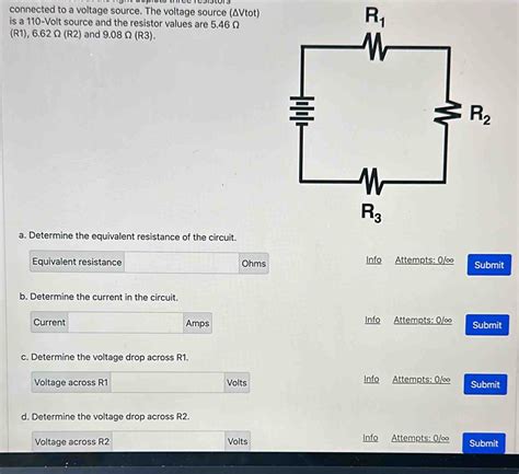 Solved Connected To A Voltage Source The Voltage Source Δvtot Is A 110 Volt Source And The