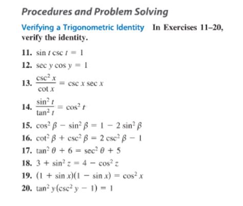 solved procedures and problem solving verifying a