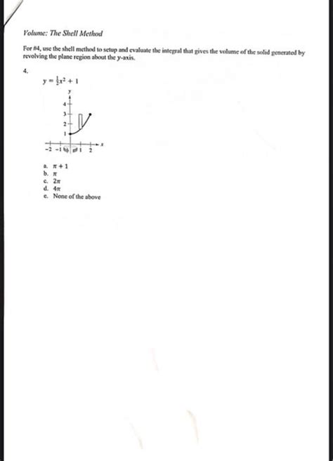 solved volume washer method for 3 set up and evaluate the