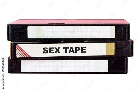 Sex Tape Label On Video Tape Isolated On White Stock Photo Adobe Stock
