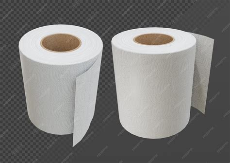 Premium Psd 3d Rendering Toilet Tissue Paper Perspective View