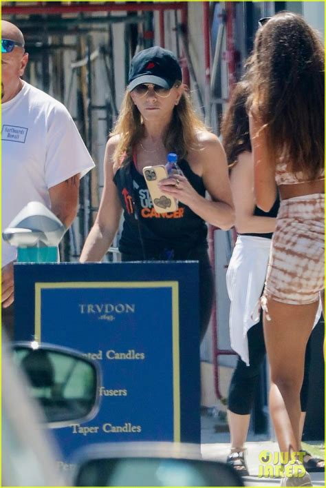 Jennifer Aniston Shows Her Support For Stand Up To Cancer At Pilates