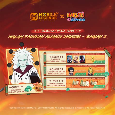 Mobile - "Malam Pasukan Aliansi Shinobi" - Bagian 2 MLBB × NARUTO akan segera hadir! Banyak cara ...