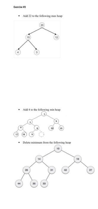 Solved Exercise 13 • Add 22 To The Following Max Heap Add 4