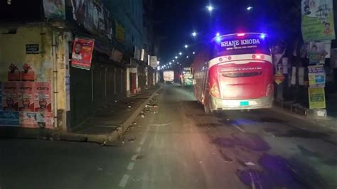 Bogura Satmatha At Night Bypass Road Bus Tour Mesmerizing Night