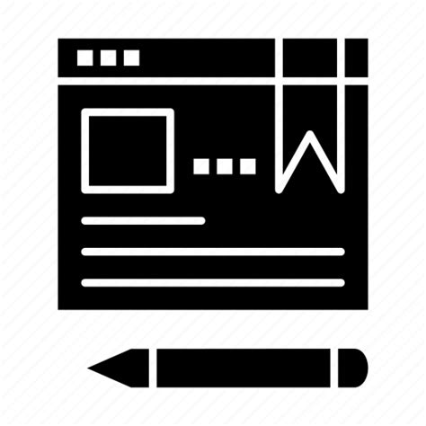 Browser Education Pen Text Icon Download On Iconfinder