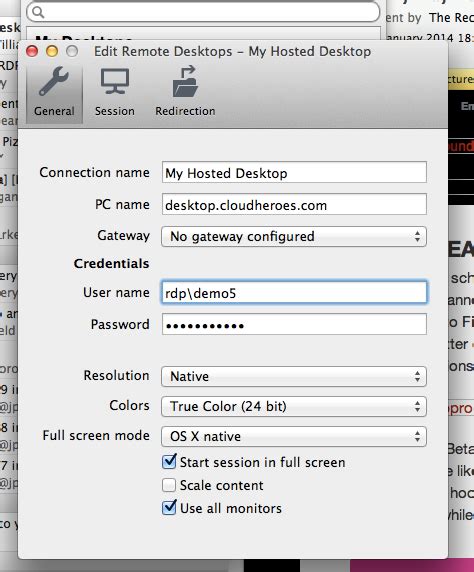 How To Connect To The Hosted Desktop In Mac Osx Cloud Heroes