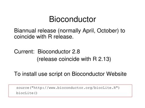 Ppt Overview Of R And Bioconductor Powerpoint Presentation Free