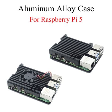 เคสอลูมิเนียมอัลลอยด์ พร้อมพัดลมระบายความร้อน สําหรับ raspberry pi 5
