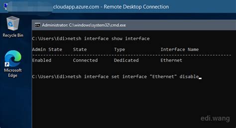 How To Restore Connection After Accidentally Disabled NIC On Azure VM Edi Wang
